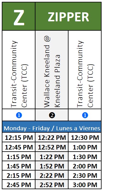 Zipper Route – Mason Transit